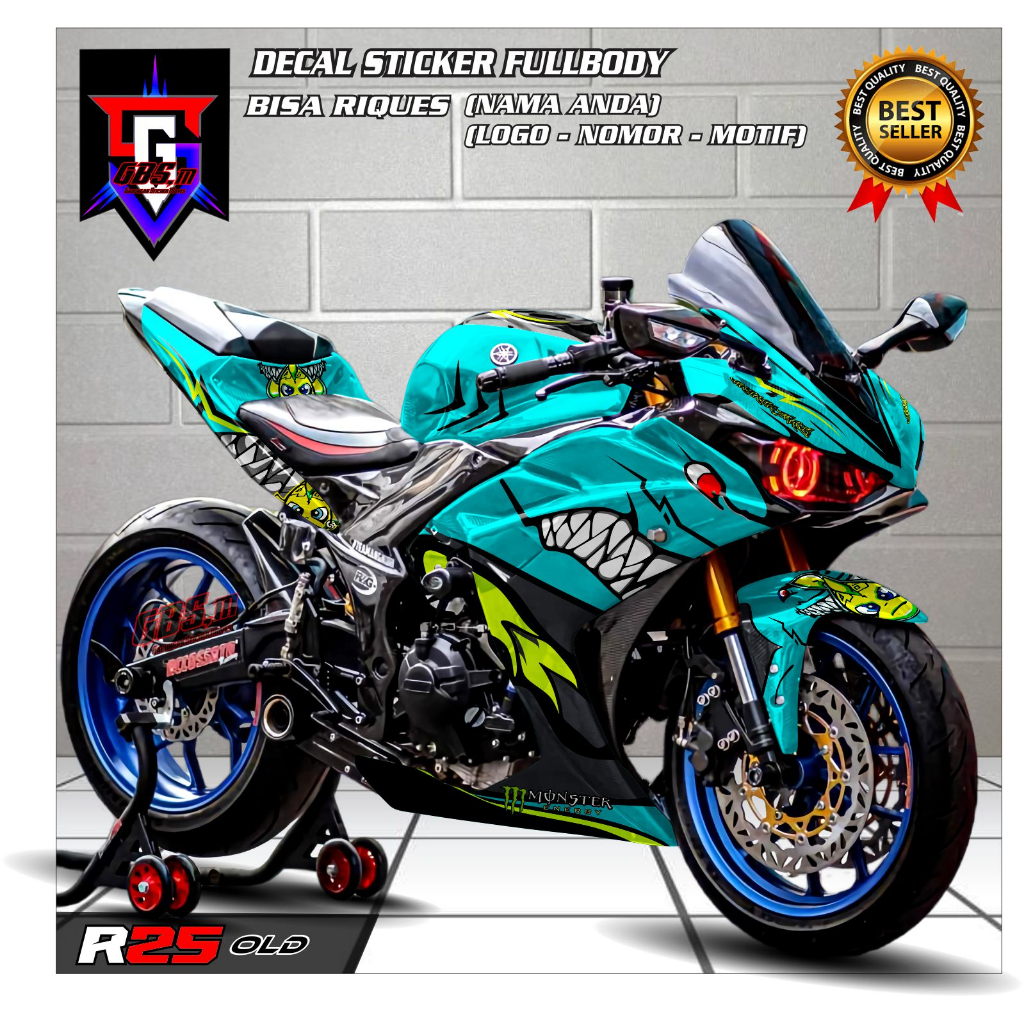 Jual DECAL STIKER R25 OLD GLOSSY MENGKILAP STICKER MOTOR R25 - FULL ...
