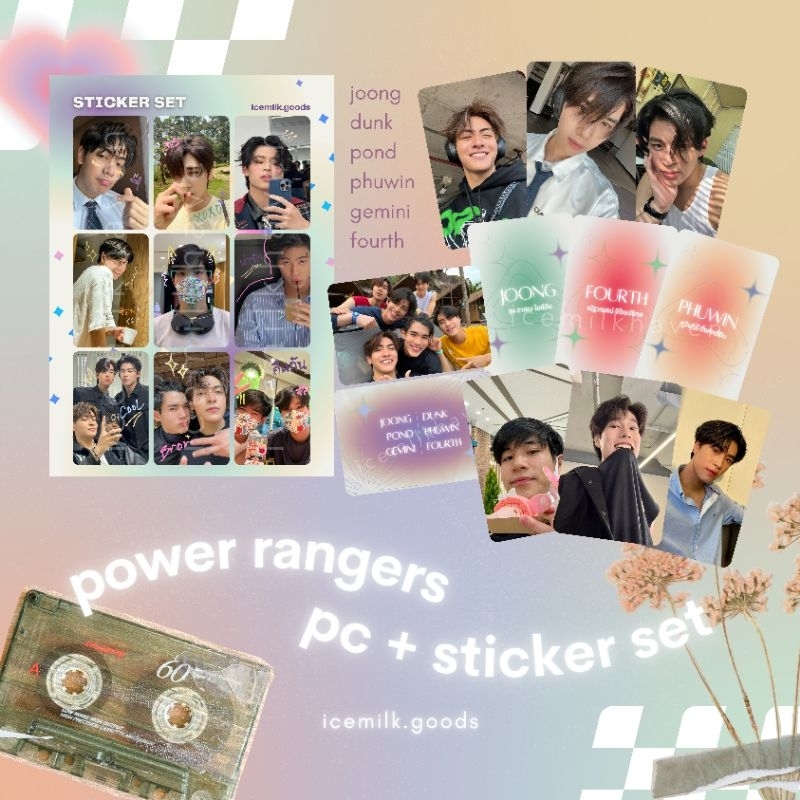 Jual FANMADE PC STICKER SET Power Rangers GMMTV Boys Photocard Joong ...