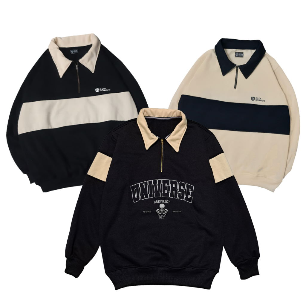 Jual Sweater Rugby Premium Wanita Sweater Rugby Halfzip Wanita Sweater ...