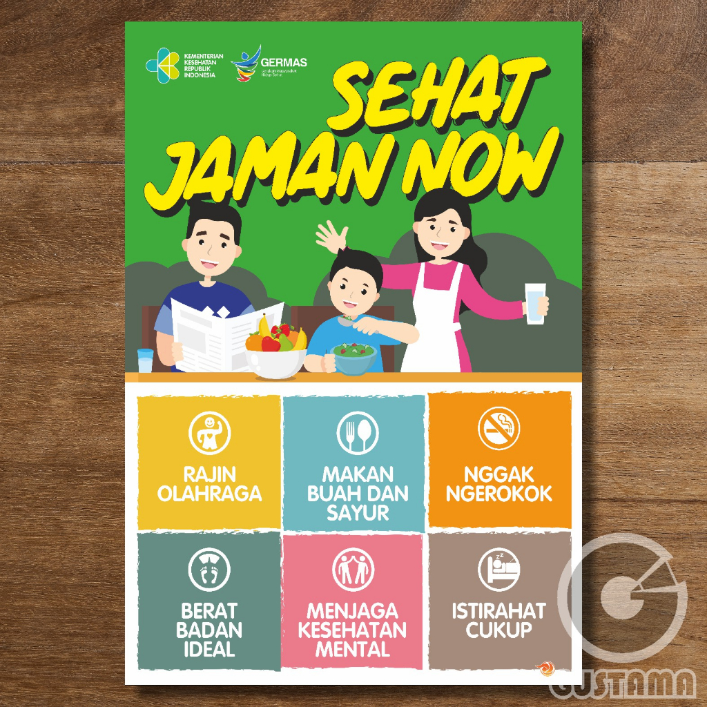 Jual Poster Tips Hidup Sehat, Poster Sehat Jaman Now A3 | Shopee Indonesia