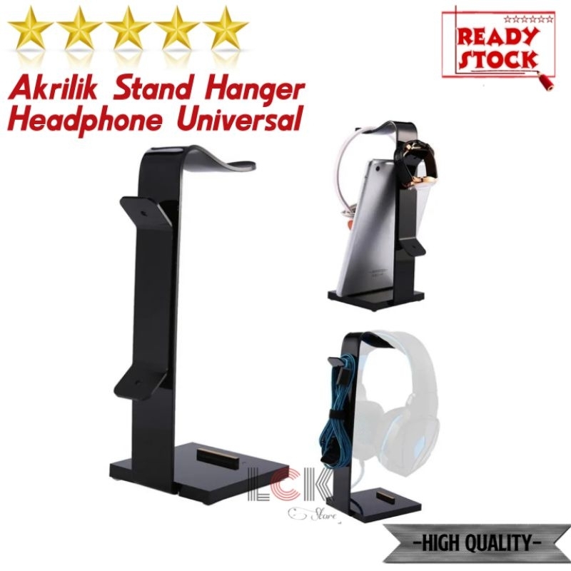 Jual stand Headphone holder Import - headset earphone bracket hanger ...