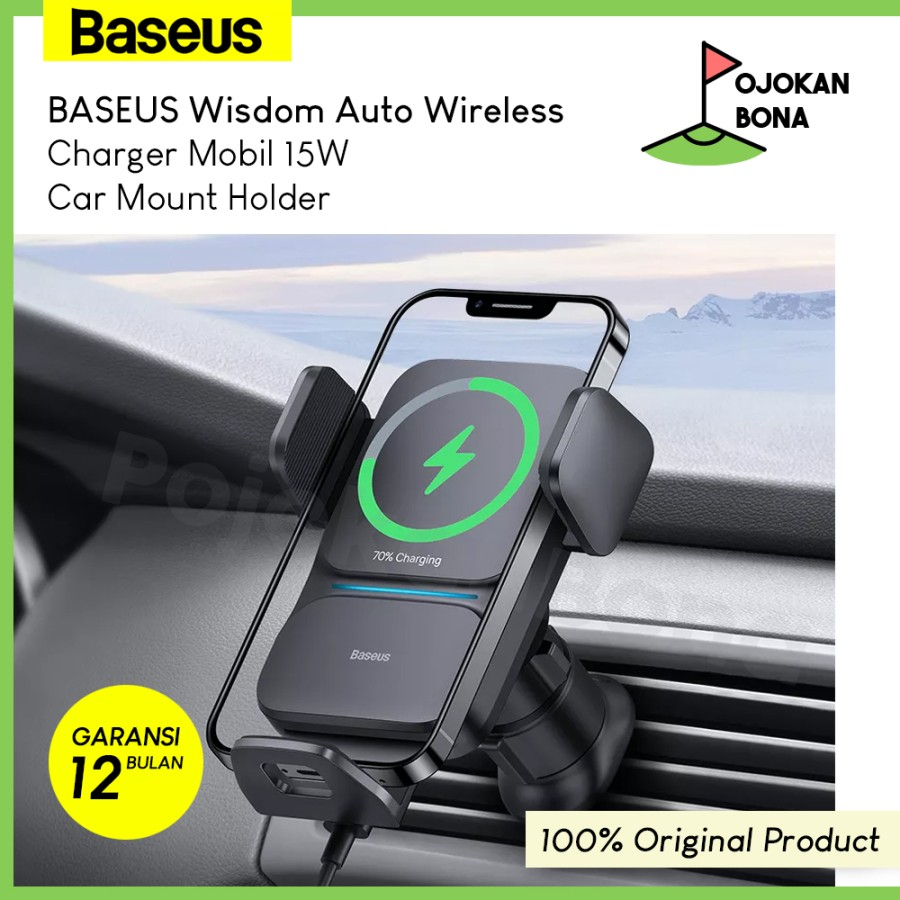 Jual BASEUS Car Holder Mobil Wisdom Auto Alignment Wireless | Shopee ...