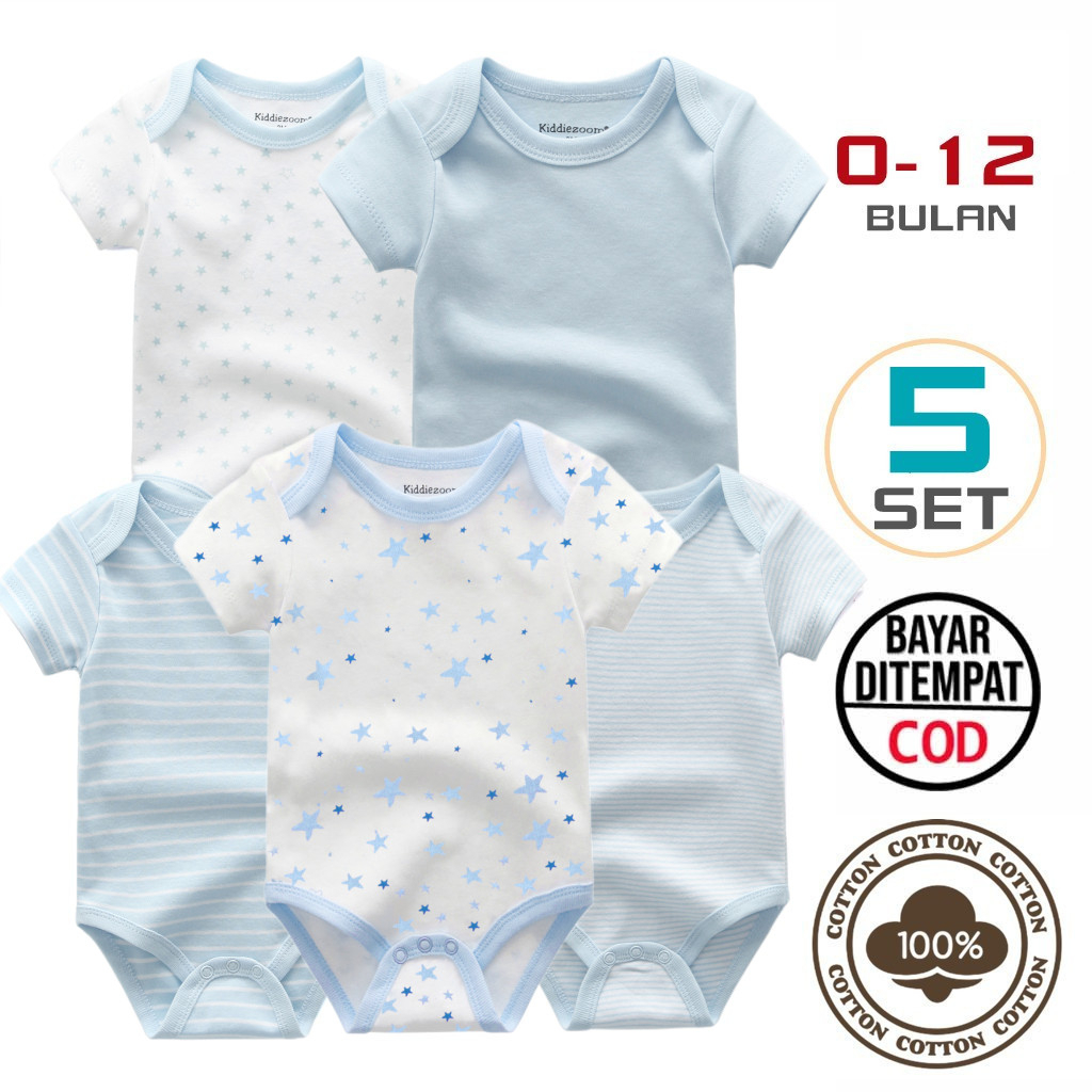 Jual Baby Onesies | Set 5 | Pakaian Bayi | Set Pakaian Bayi Baru Lahir ...