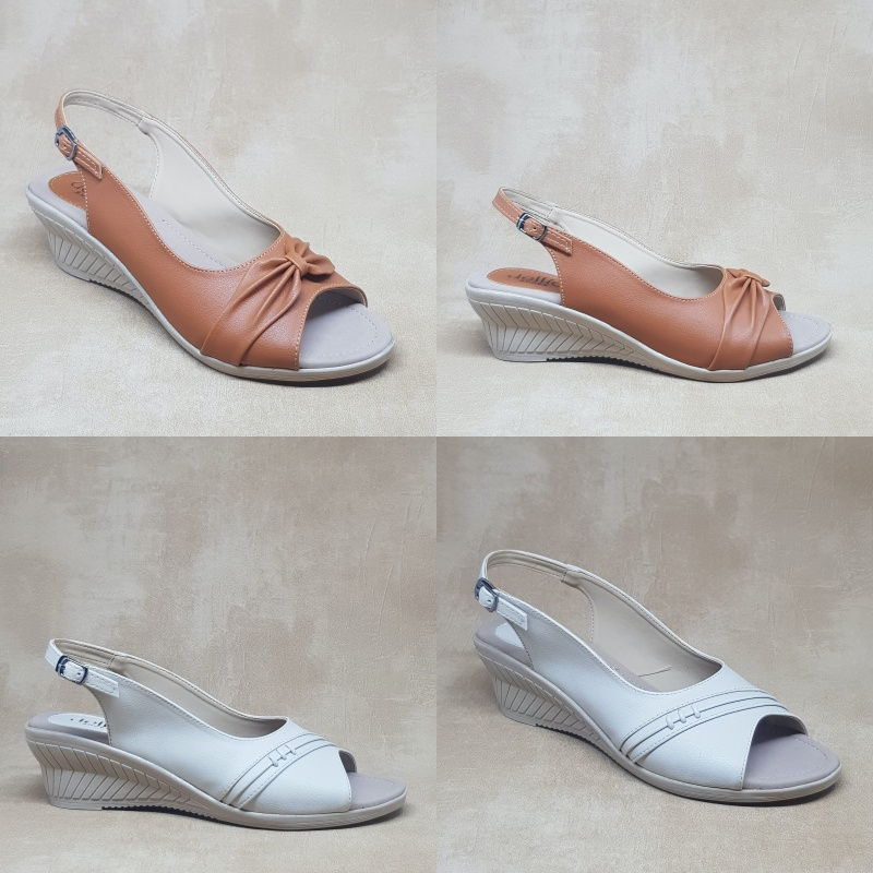 Jual Rullief - Dellio Bianca Sepatu Wedges Wanita - Sepatu Sandal Hak ...