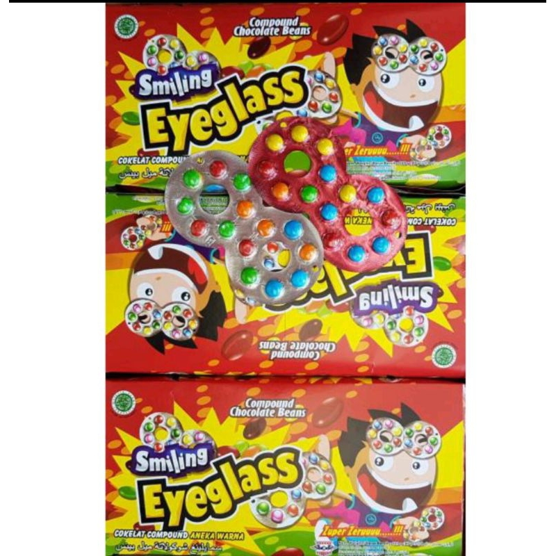 Jual Permen kacamata / Smiling ayeglass 1dus 40pcs | Shopee Indonesia