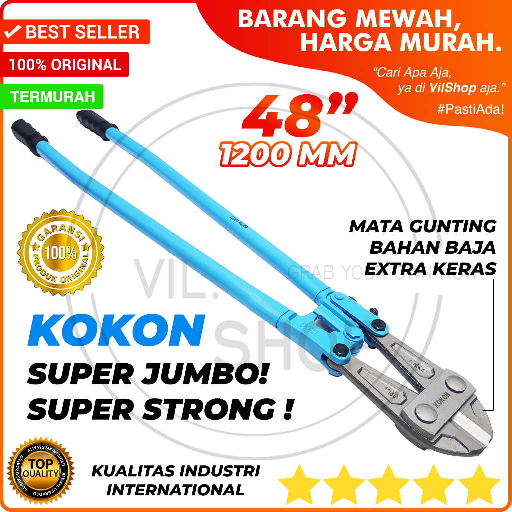 Jual GUNTING BETON GUNTING BESI 48" 1200 MM SUPER JUMBO KOKON KUALITAS ...