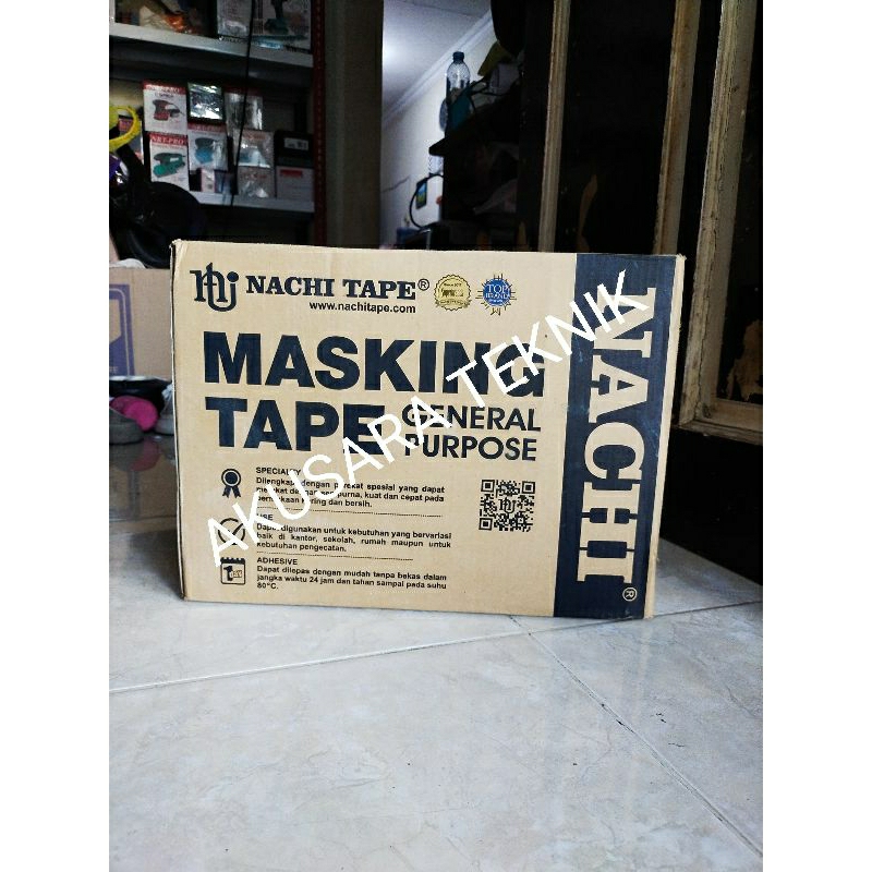 Jual Isolasi Kertas Masking Tape Nachi 24 mm 1 Inch 20 Yard 96 Roll ...