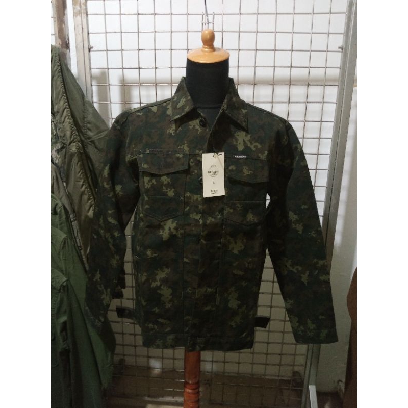 Jual jaket trucker camo loreng army military denim | Shopee Indonesia