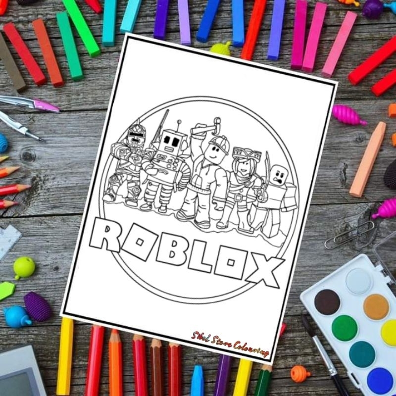 Jual Kertas Mewarnai Anak Tema Roblox V2 (10 Lembar Gambar) | Shopee ...