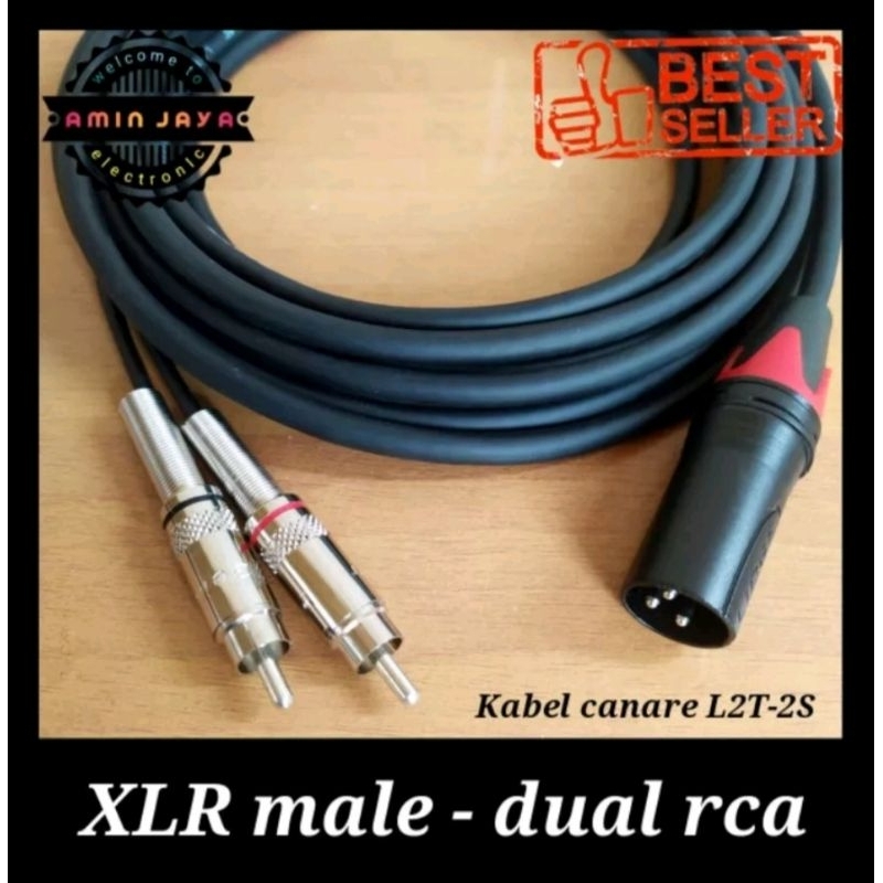 Jual Kabel XLR male to dual rca berkualitas | Shopee Indonesia