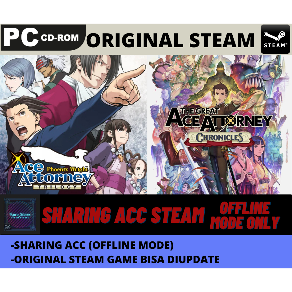 Jual Phoenix Wright Ace Attorney Trilogy Steam Sharing Original PC Game ...