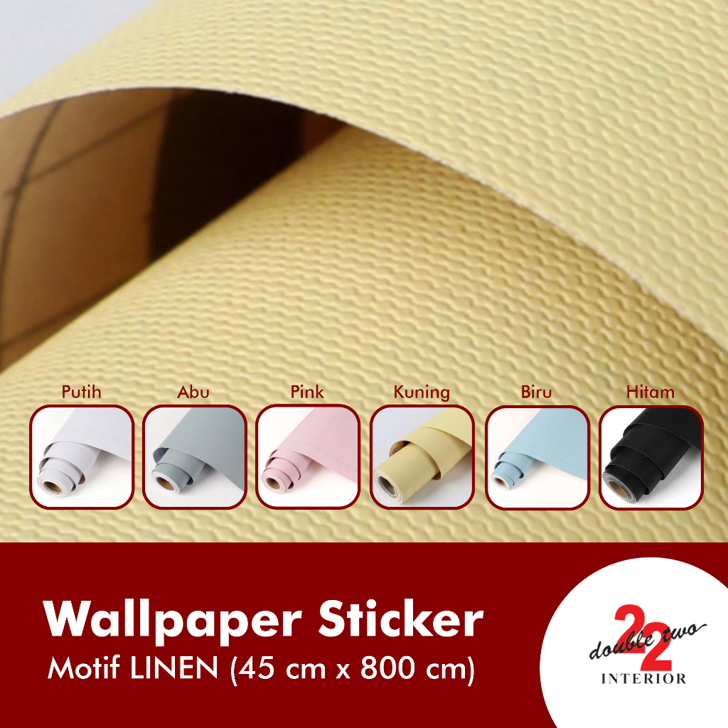 Jual Wallpaper Sticker LINEN / Sticker Dinding / Wall Sticker (per roll ...