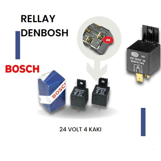Jual RELAY RELLAY BOSCH KAKI 4 - 4 PIN 24V 20 AMPERE BOSCH RELAI RELLAY ...