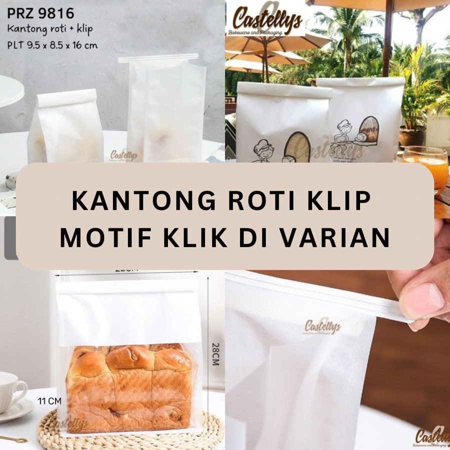 Jual Kantong Plastik Roti PRZ Klip Kemasan Toast Bag Roti Tawar ...