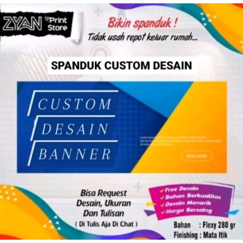 Jual SPANDUK BANNER CUSTOM UKURAN BESAR | Shopee Indonesia