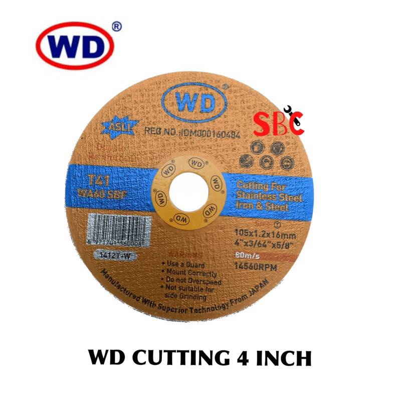 Jual WD Batu Gerinda Potong 4" Inch Cutting Wheel Besi Stainless Satuan ...