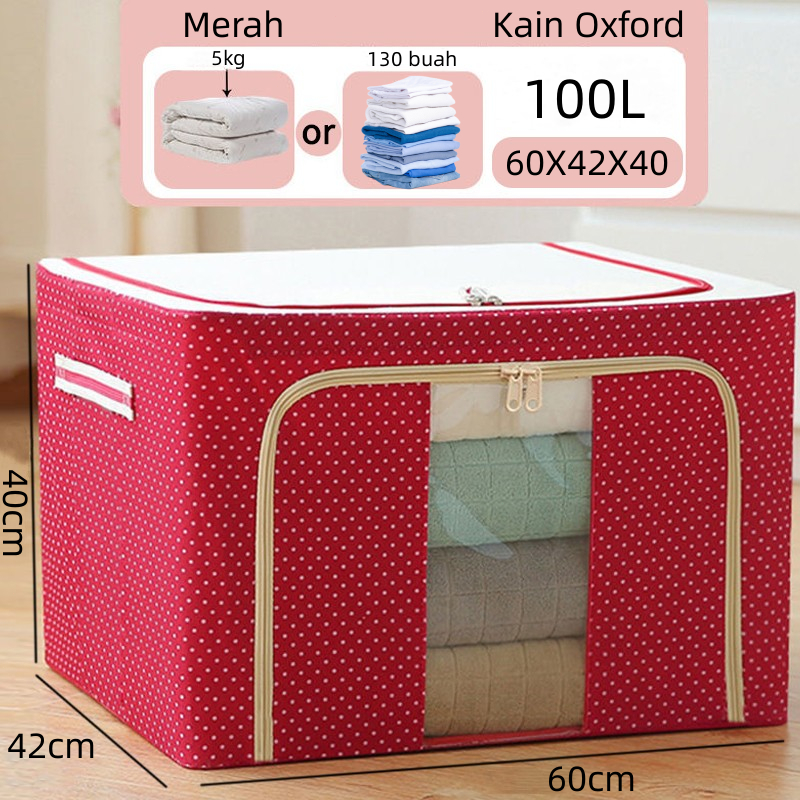 Jual 66L-100L-150L Kotak penyimpanan oxford storage box Pakaian ...