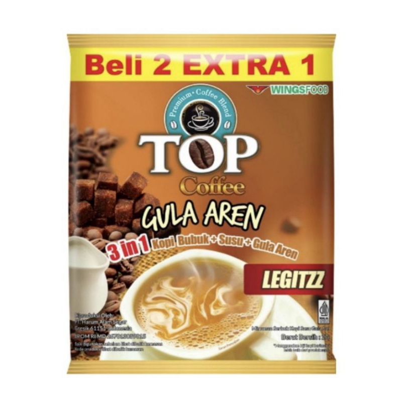 Jual Kopi Top Susu Gula Aren Tubruk 27 gr (Dijual per renteng isi 15 ...