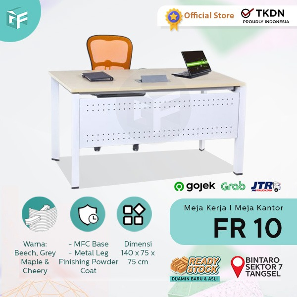 Jual Meja Kerja Kantor Manager Modern Minimalis Aditech FR 10 | Shopee Indonesia