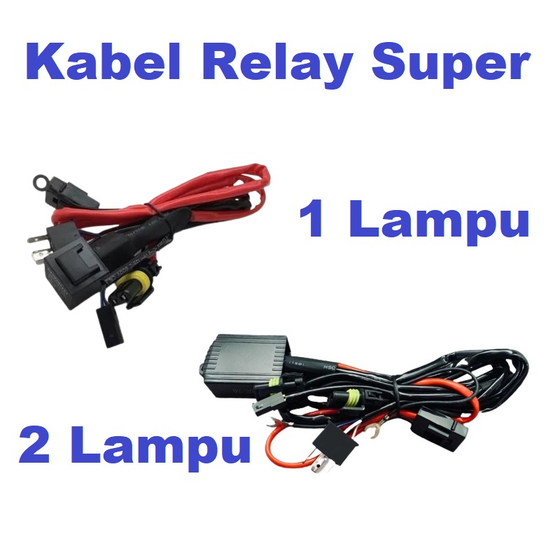 Jual Kabel Relay Super Lampu HID Projector Biled Projie LED Mobil Motor ...