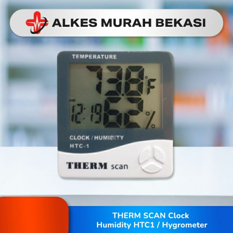 Jual Thermometer Ruangan Digital / Hygrometer HTC-1 / Thermometer Ruang ...
