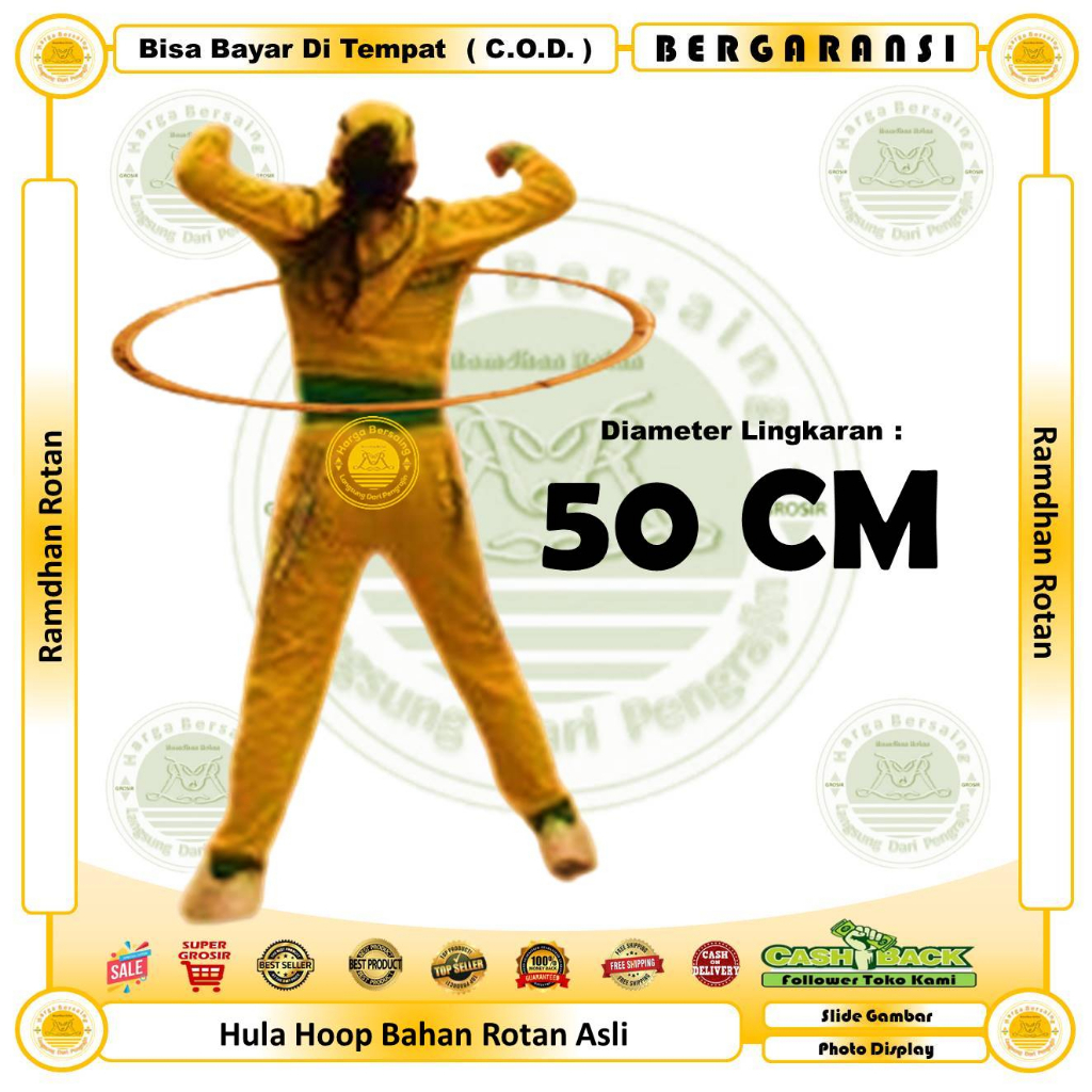 Jual Hula Hop Rotan 50 Cm - Ramdhan Rotan - Hula Hup 50 cm Bahan Rotan ...