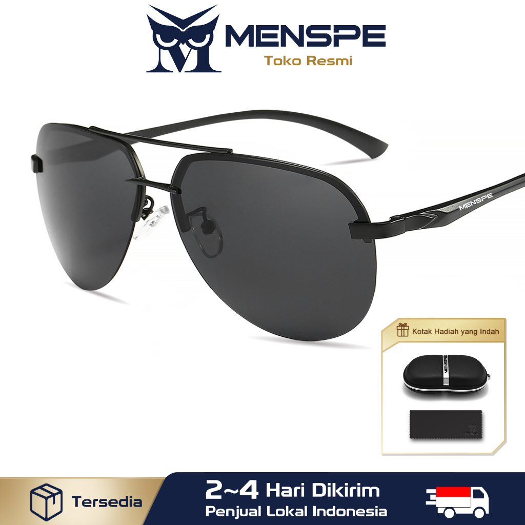 Jual MENSPE Kacamata Polarized Pria Kacamata Anti Silau Siang Malam Polarized Aviation Driving ...