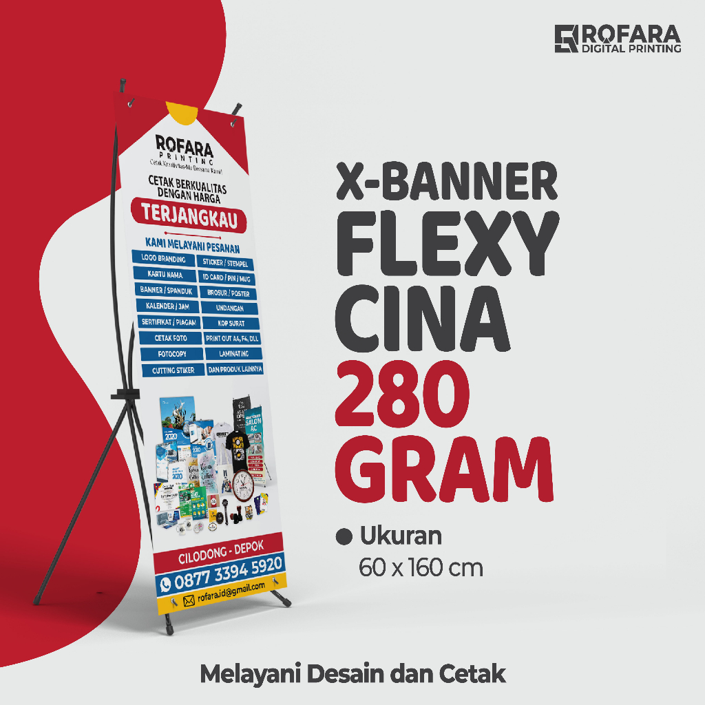 Jual X Banner | Bahan Flexy Cina 280 gram - Ukuran 60 x 160 cm | Shopee Indonesia