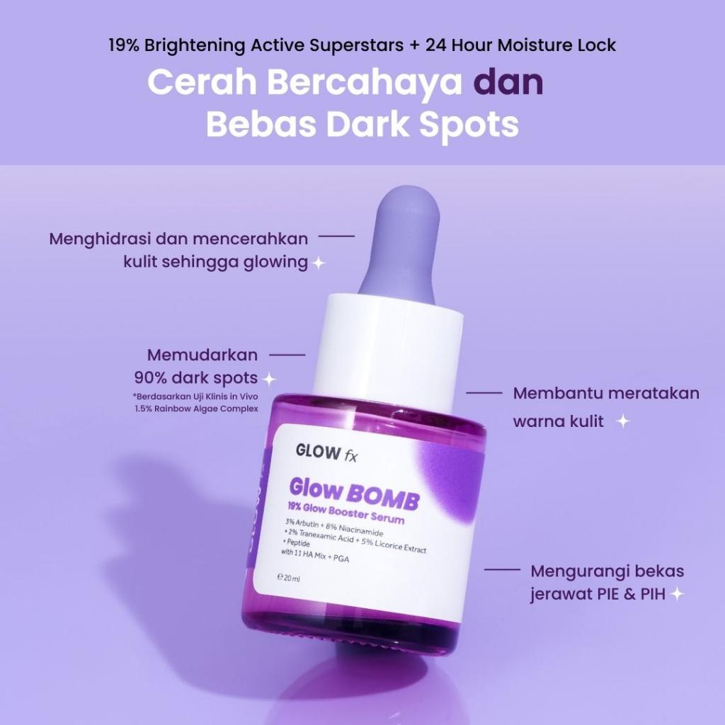 Jual GLOW FX Glow Bomb Serum - Serum Glowing & Bekas Jerawat 19% Brightening Power | Shopee ...