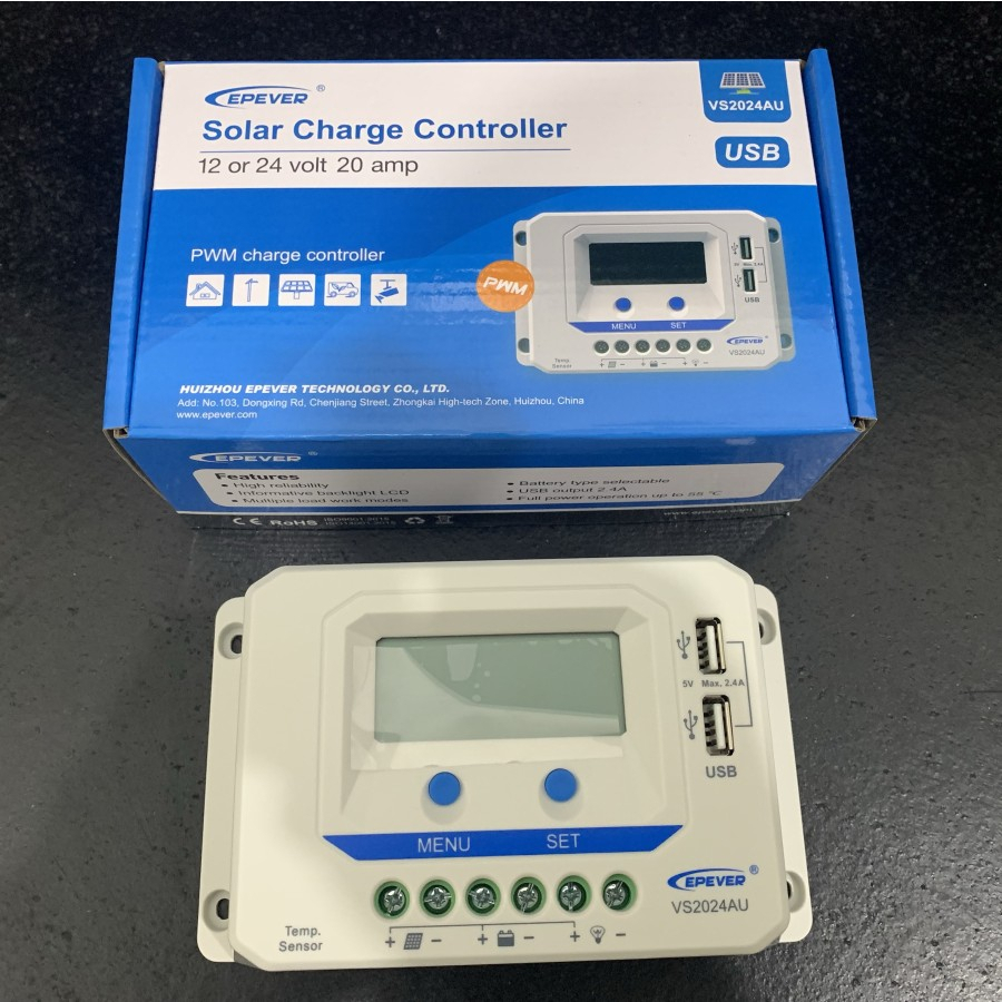 Jual Epever vs2024au pwm scc solar controller 20a 12/24v auto | Shopee Indonesia