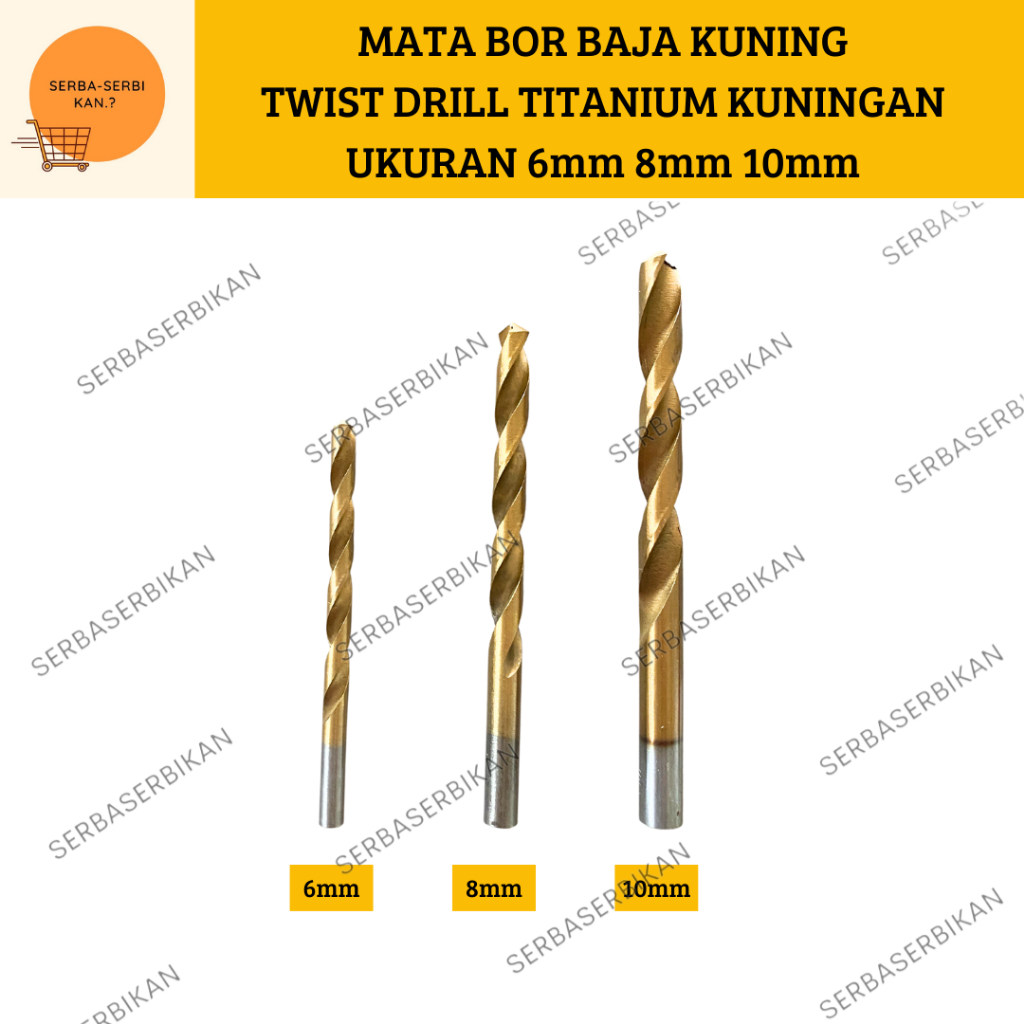 Jual MATA BOR KUNING BESI BAJA 5mm 6mm 8mm 10mm | Shopee Indonesia