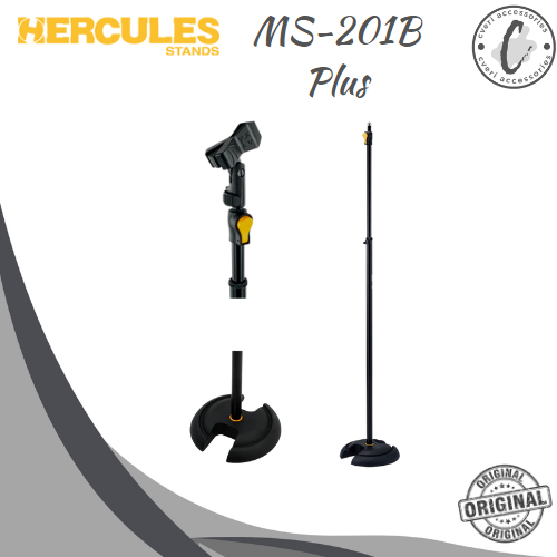 Jual Hercules MS201B Plus Stand Microphone Straight Original Hercules ...