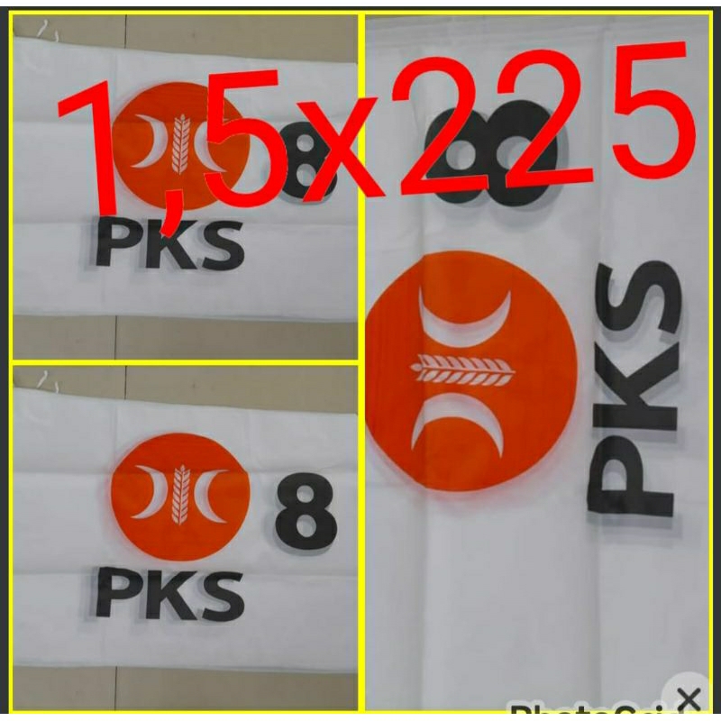 Jual BENDERA PARTAI PKS 150X225CM BENDERA PARTAI KEADILAN SEJAHTERA ...