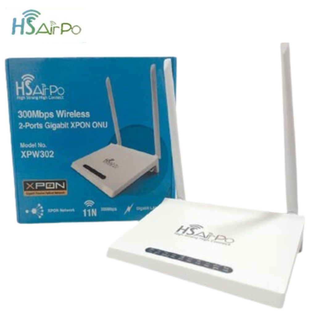 Jual HSAirpo XPW302 Xpon 300Mbps Router Wireless Fiber Optic 2-Port ...