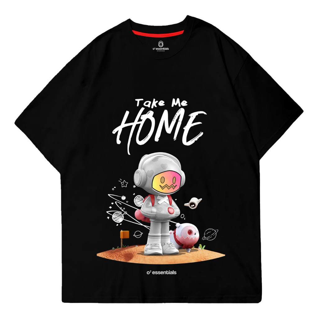 Jual O2 Essentials Kaos Oversize Hitam Premium Pria dan Wanita -Take Me ...