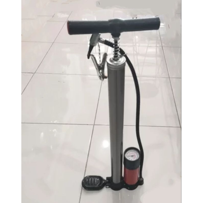Jual Pompa Ban Roda Sepeda Motor Pompa Angin Manual Meter | Shopee ...