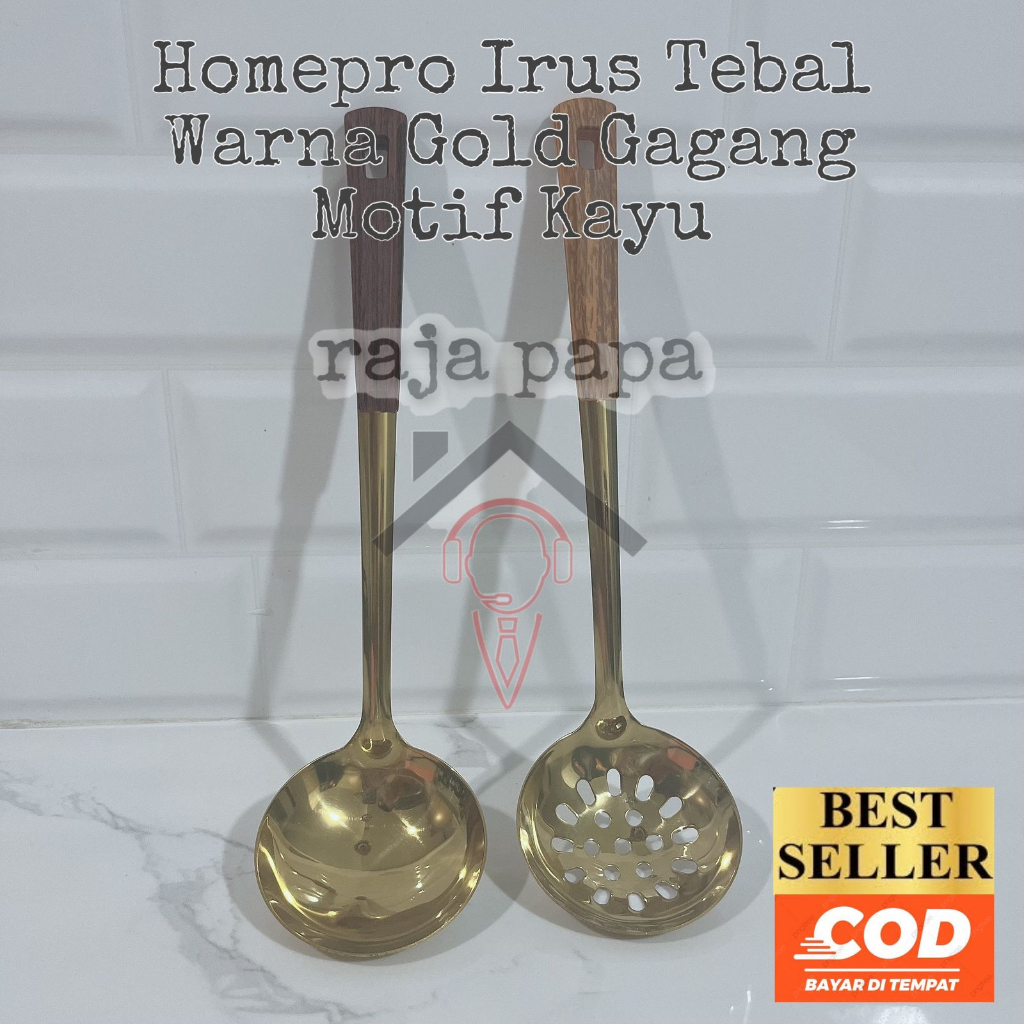 Jual RAPA HOMEPRO IRUS GOLD GAGANG MOTIF KAYU CENTONG SUP | Shopee Indonesia