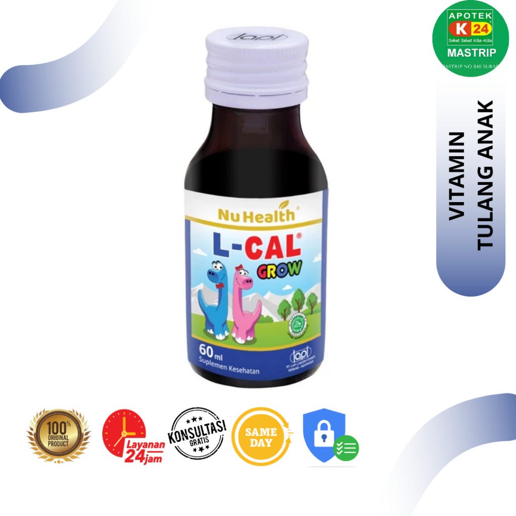 Jual L Cal Sirup Botol / Kesehatan Tulang / 1 Tahun Keatas / 60ml ...