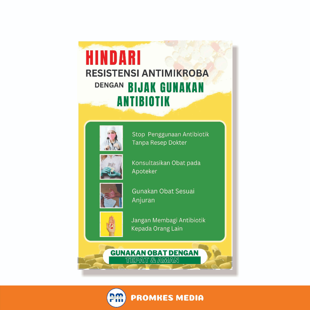 Jual Poster Kesehatan, Poster Bijak Antibiotik, Antimikroba | Shopee ...