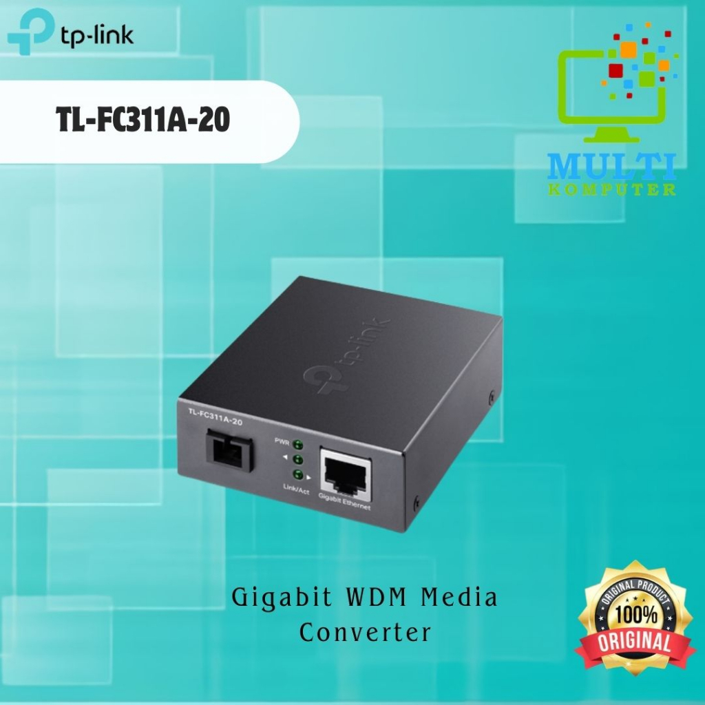 Jual Media Converter Single Fiber FC311A TP-Link TL-FC311A-20 Gigabit ...