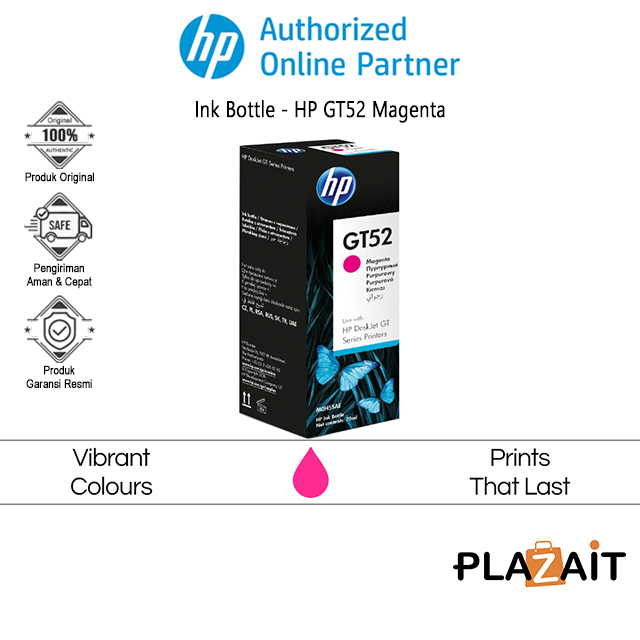Jual HP Ink Bottle GT52 70ml Magenta M0H55AA Original | Shopee Indonesia