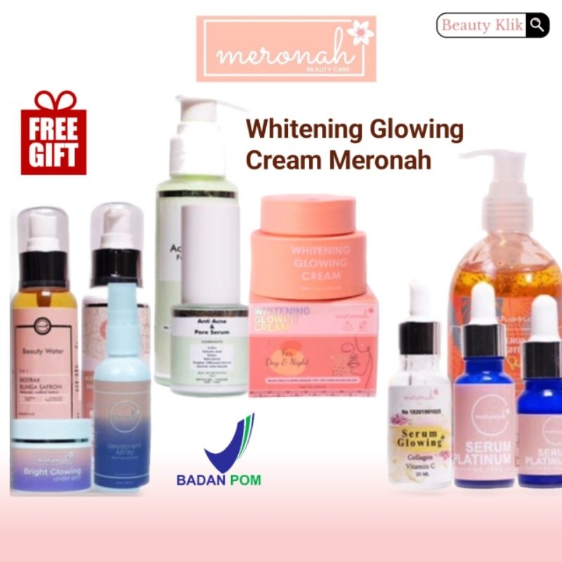 Jual Meronah Whitening Glowing Cream Meronah 100 Ori Putih Wajah