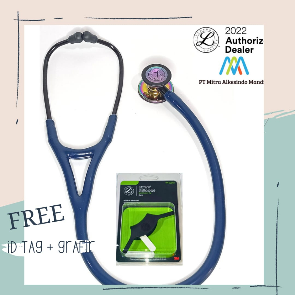 Jual 3M Littmann Stethoscope Cardiology IV Navy Blue Rainbow High ...