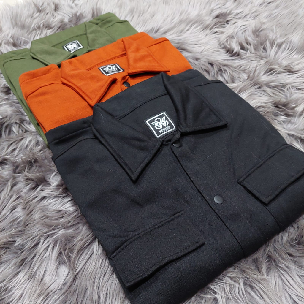 Jual Shacket Jacket Fleece Unisex Bahan Fleece Tebal Ukuran M L XL ...