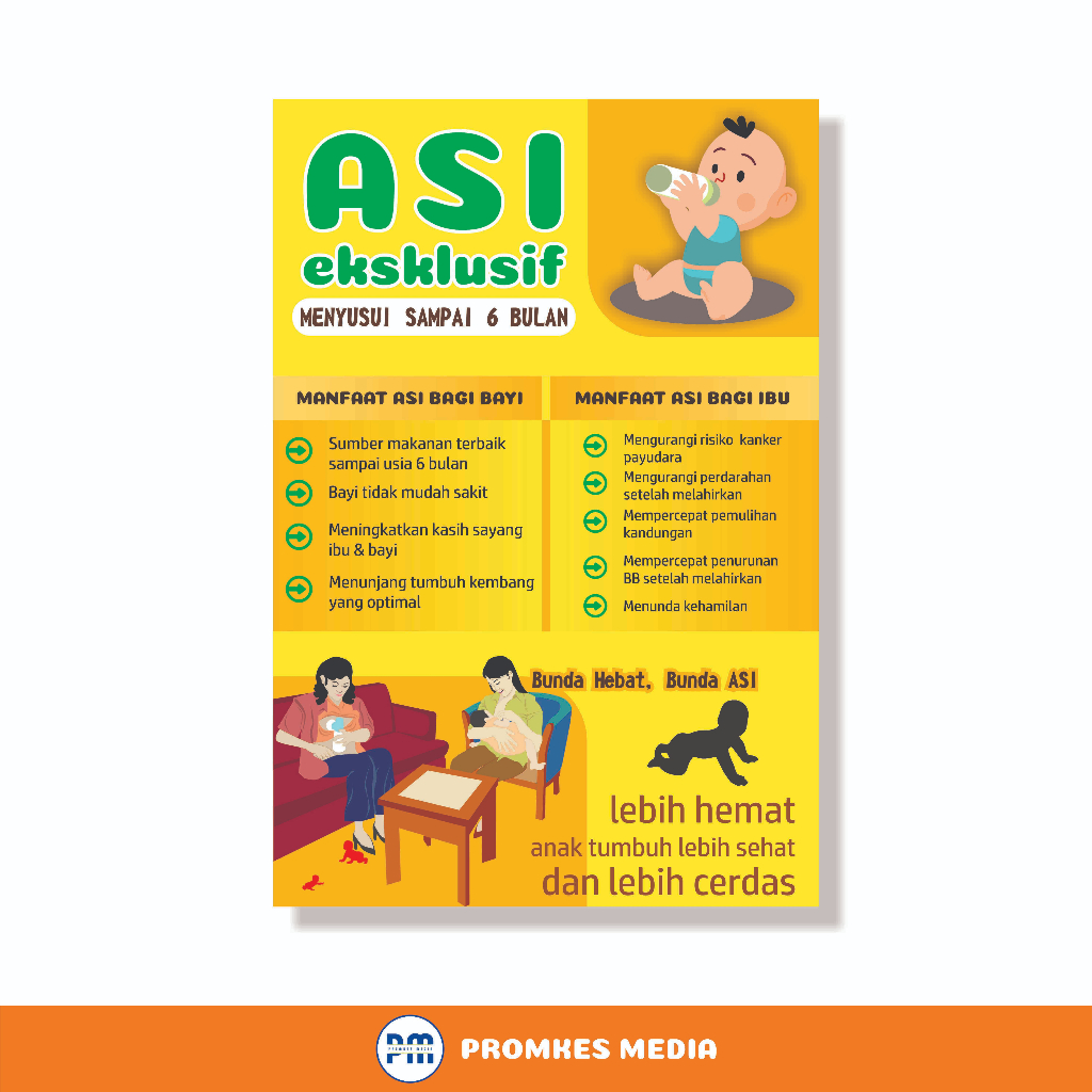 Jual Poster Kesehatan, Poster ASI Ekslusif, ASI 6 Bulan | Shopee Indonesia