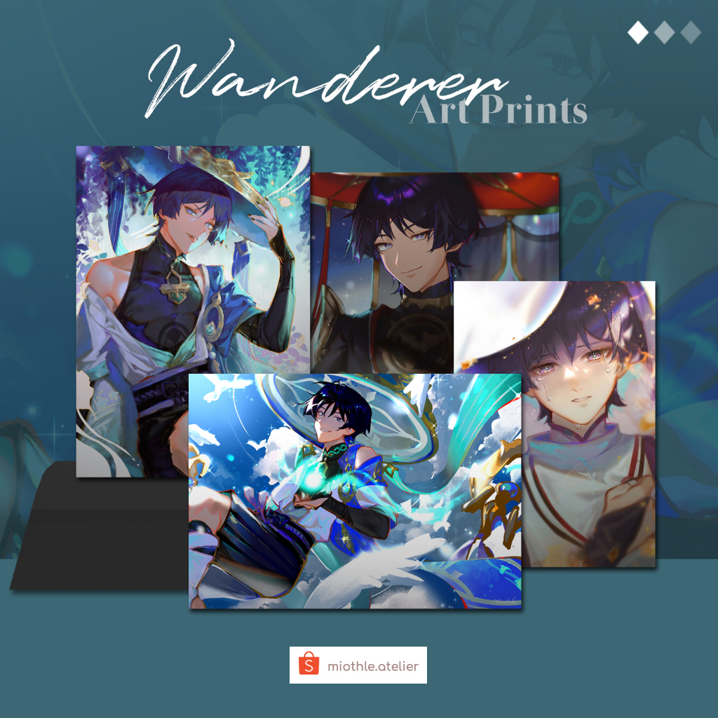 Jual Genshin Impact Wanderer Scaramouche Art Print Fan Merch | Shopee ...