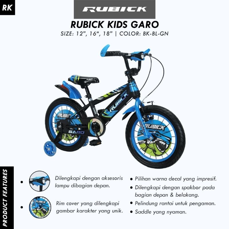 Jual Sepeda anak rubick garo 12 - 16 - 18 inch | Shopee Indonesia