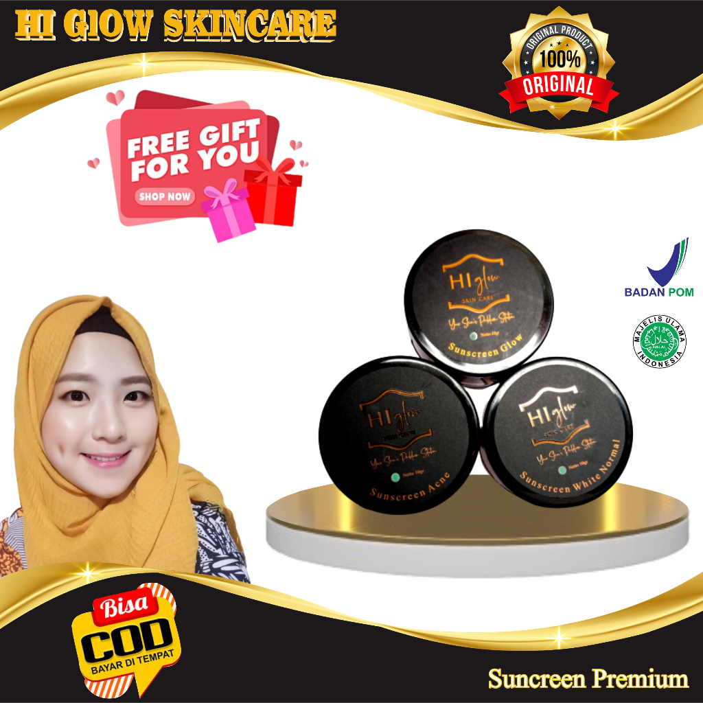 Jual (COD) Sunscreen Premium Hi Glow Skincare All Variant | Shopee ...