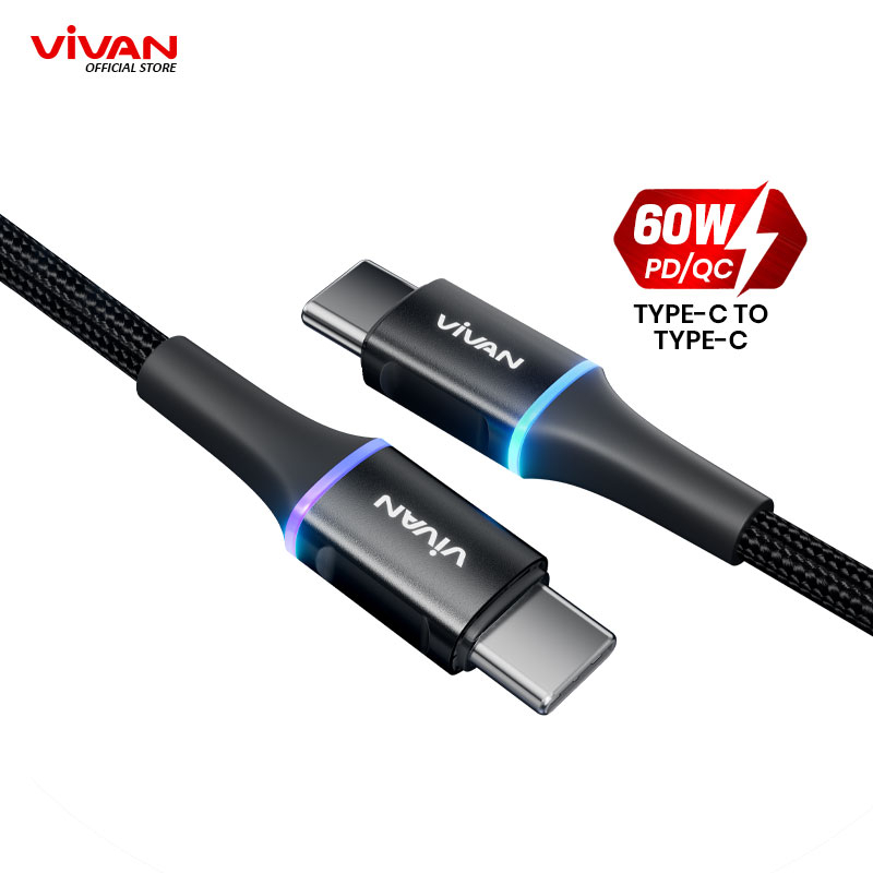 Jual VIVAN Kabel Type C to Lightning/Type C to Type C 3A Untuk iPhone ...