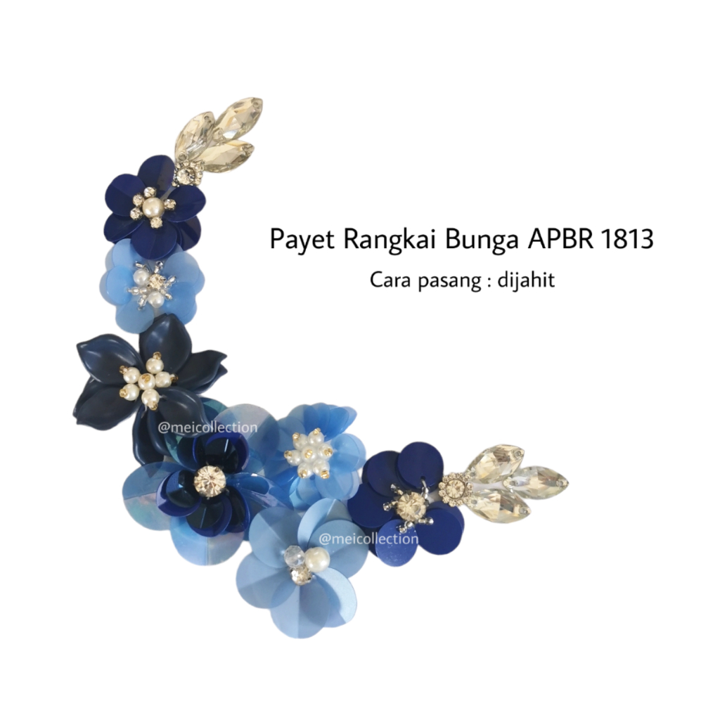 Jual payet rangkai instan bunga 3D lengan bahu pinggang pundak APBR ...